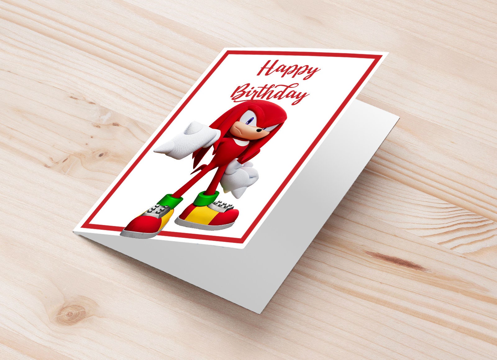 Sonic Knuckles Birthday Greeting Card | Knuckles Printable Greeting ...