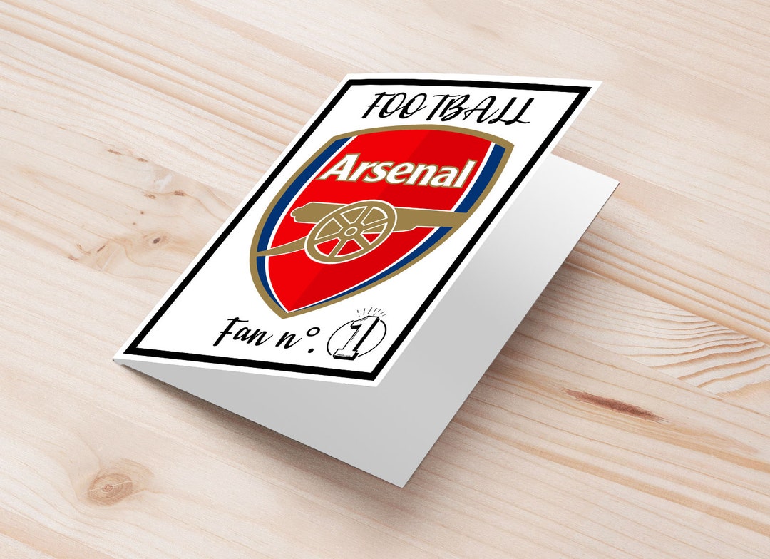 Arsenal Birthday Invitation | Arsenal Football Fan Birthday Greeting ...