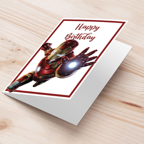 Iron Man Birthday Cards - Etsy