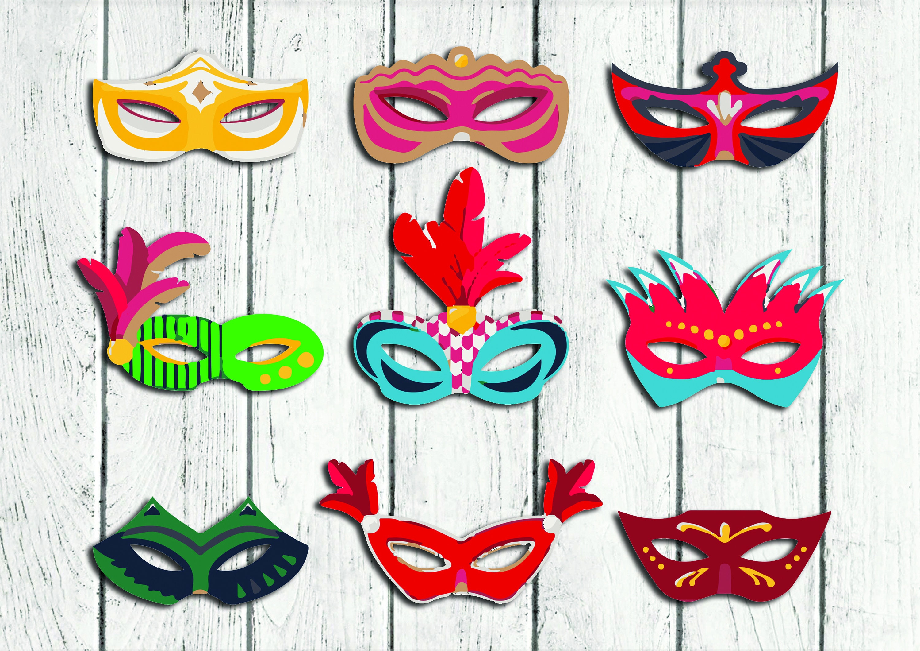 100 Carnival Masks Super Mega Masks Pack Mask Cosplay, Carnival ...