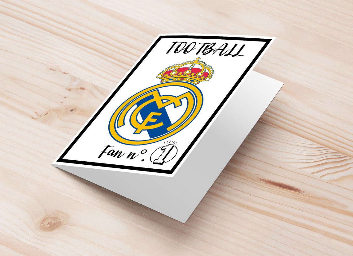 Real Madrid Birthday Invitation | Real Madrid Football Fan Birthday ...