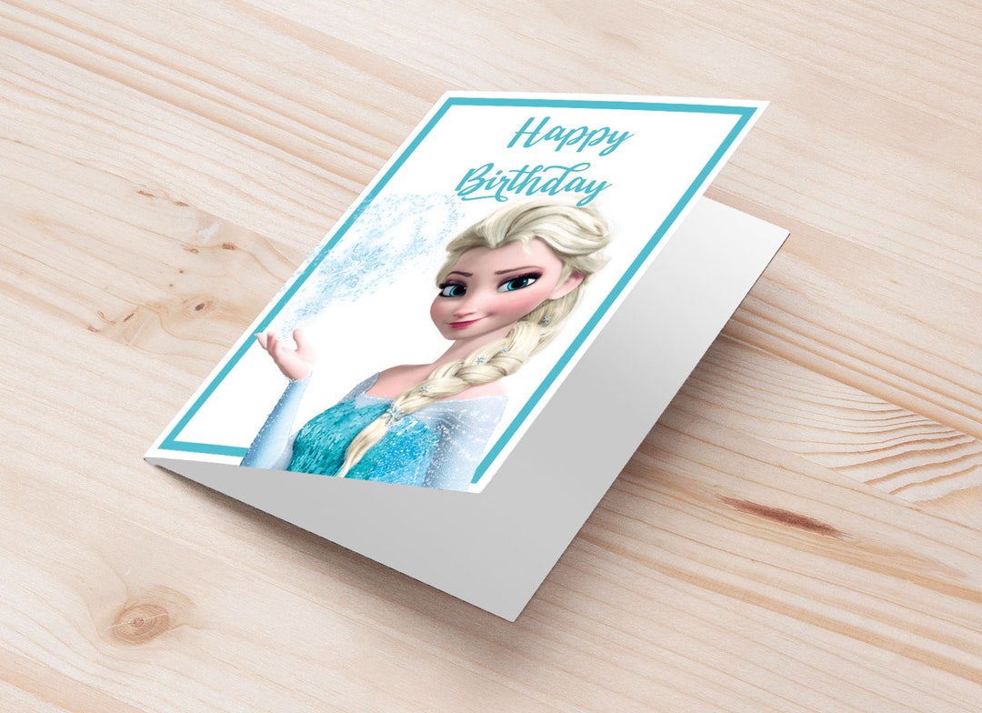 Frozen Birthday Greeting Card | Elsa Frozen Printable Greeting Card ...