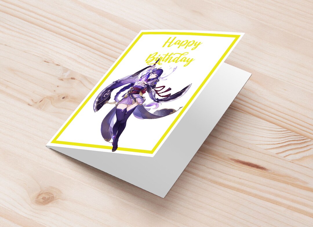Raiden Shogun Birthday Invitation | Raiden Shogun Birthday Greeting ...