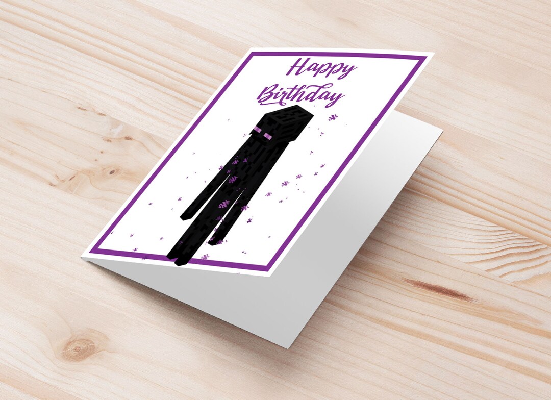 Minecraft Birthday Greeting Card | Minecraft Printable Greeting Card ...