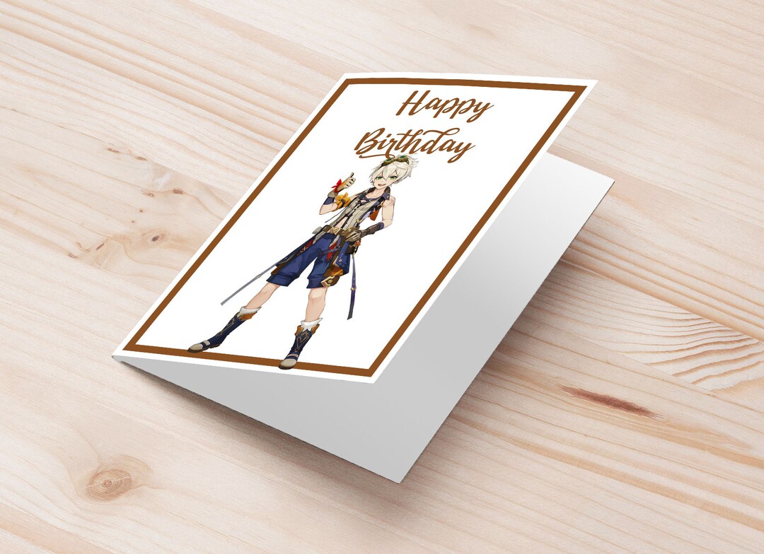 Bennet Birthday Invitation Bennet Birthday Greeting Card Genshin Bennet ...