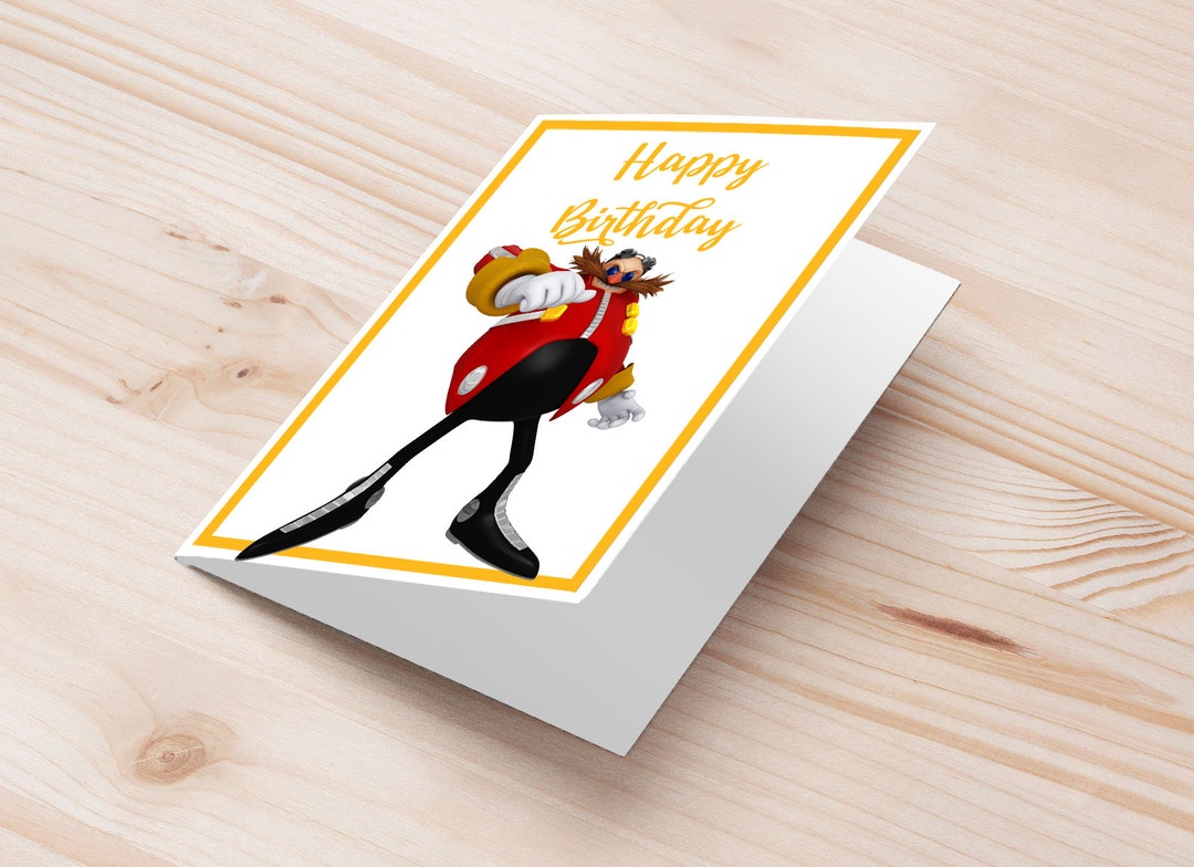 Sonic Eggman Birthday Greeting Card | Doctor Eggman Printable Greeting ...
