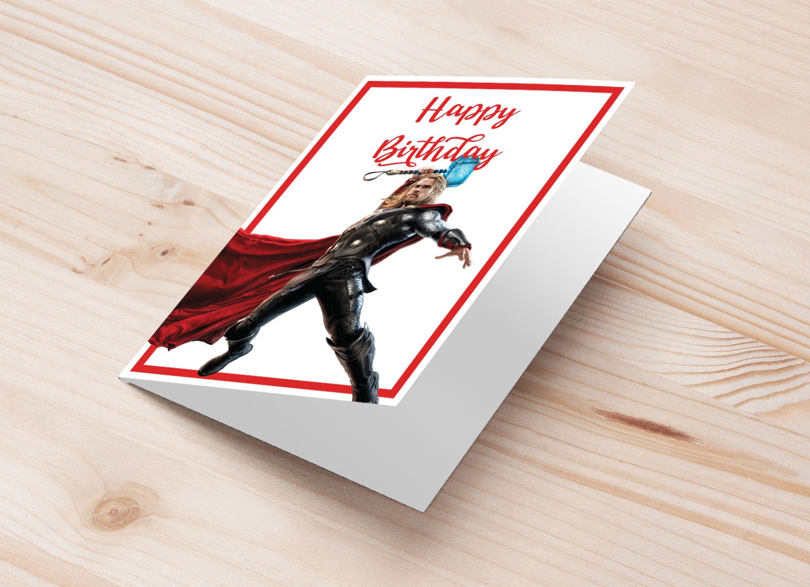Thor Birthday Greeting Card | Thor Printable Bday Invitation | Avengers ...