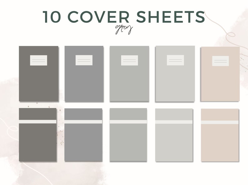Minimalistic Cover Templates MEGA BUNDLE Cover Sheets for Digital ...