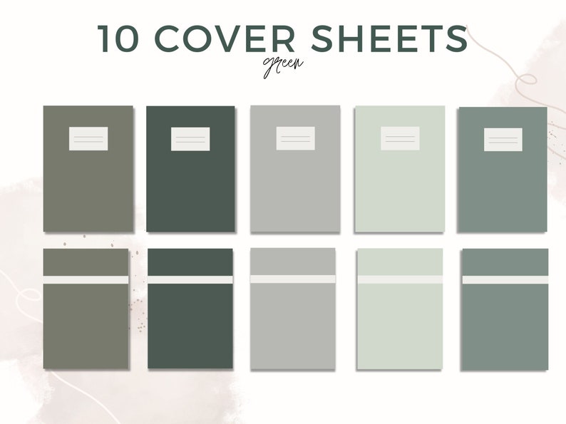 Minimalistic Cover Templates MEGA BUNDLE Cover Sheets for Digital ...
