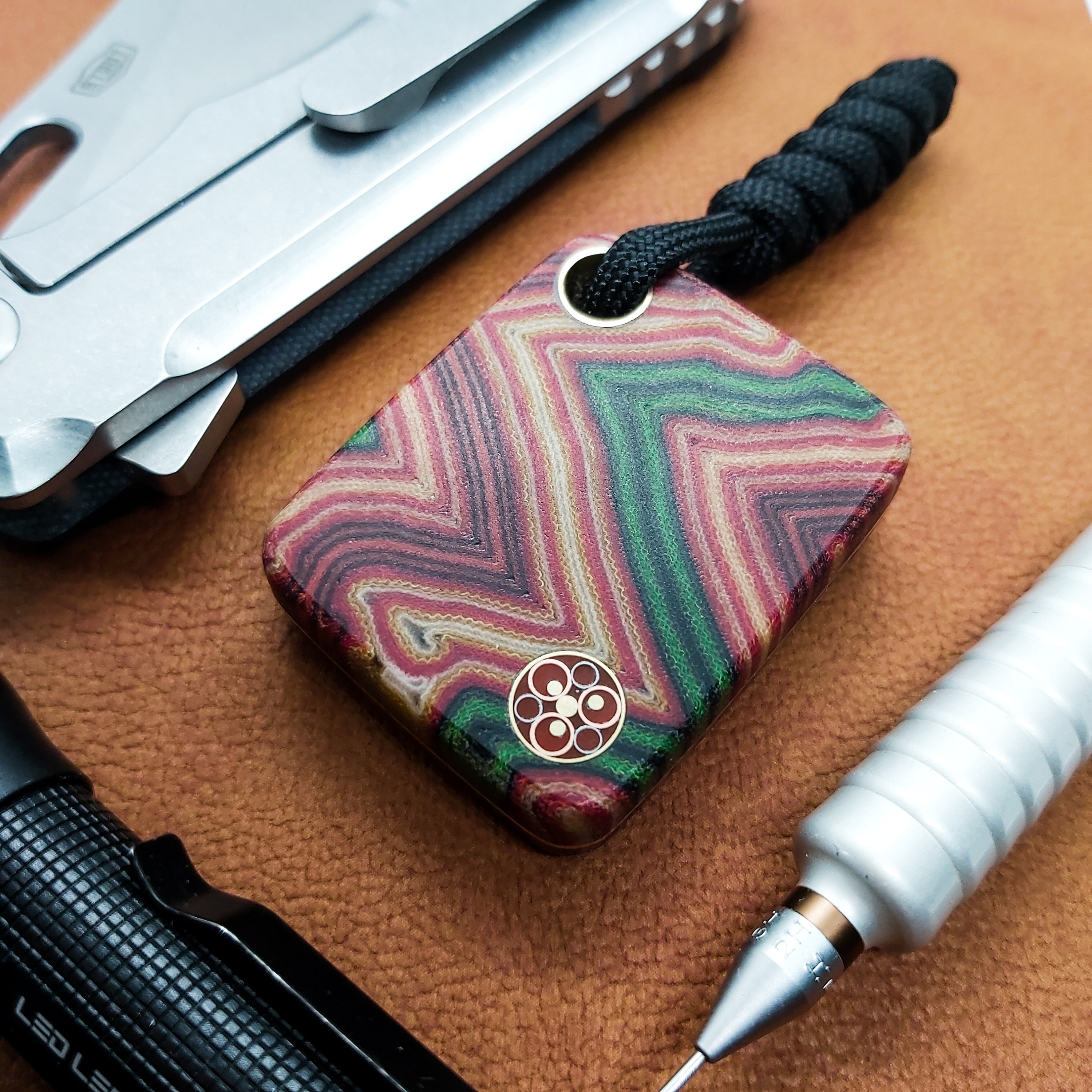 Micarta Worry Stone / Copper Fidget Stone / EDC Worry Stone / EDC ...