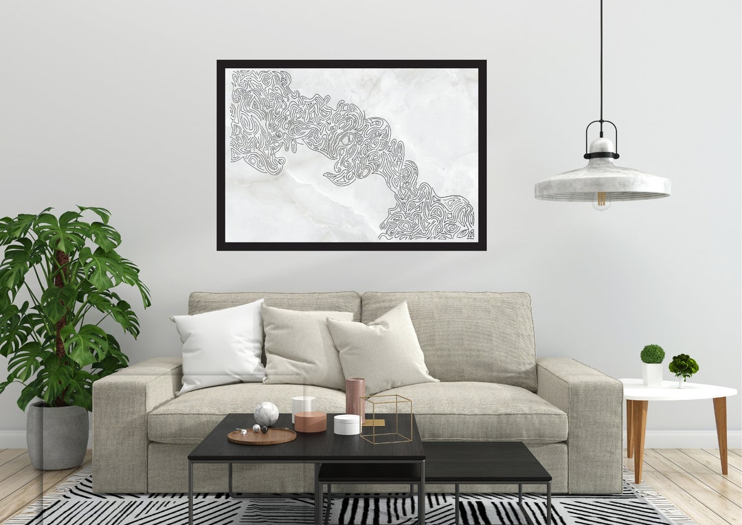 Doodle Art Wall Print, Printable Digital Art, Download, Home Decoration ...