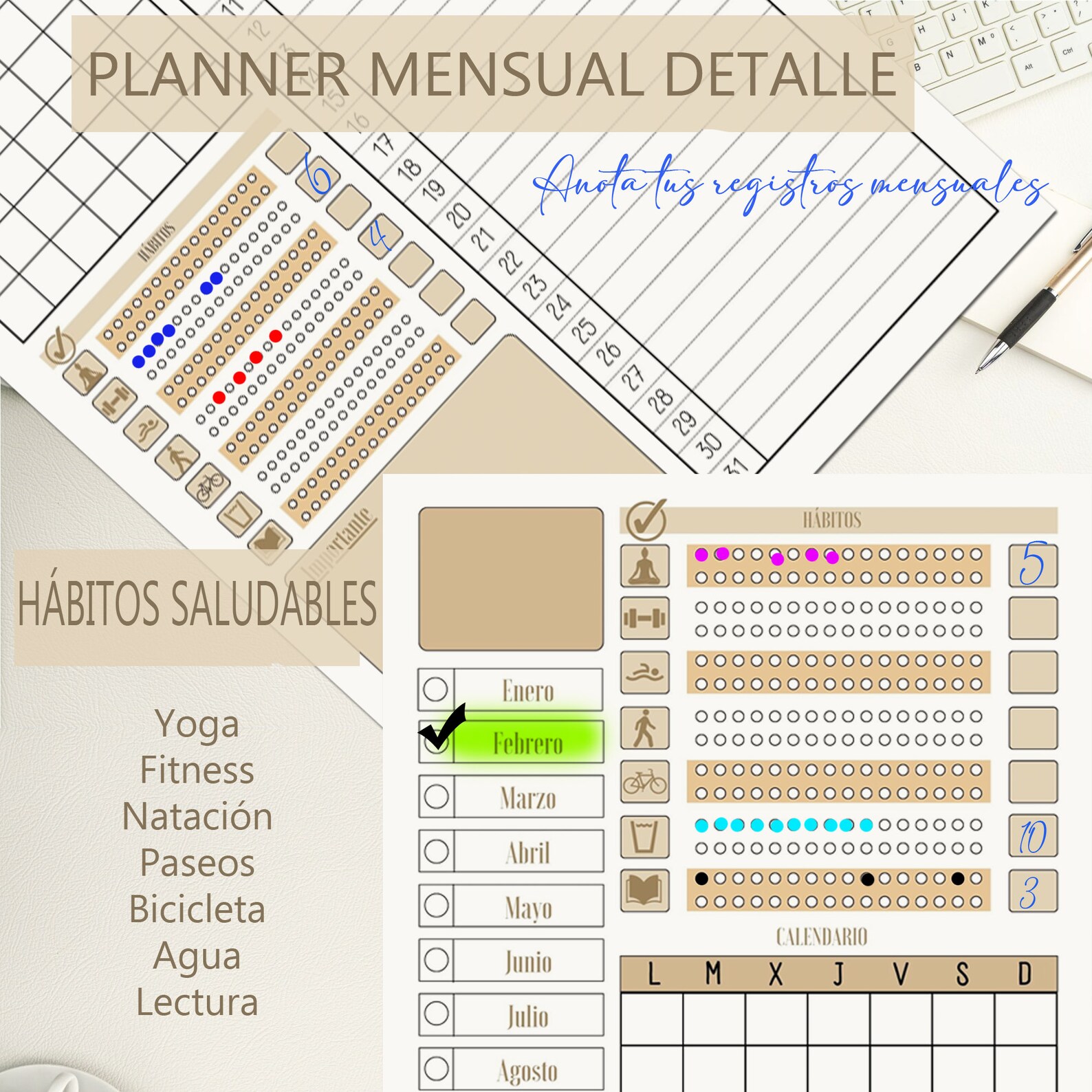 Plantillas Planner Mensual Semanal Y Diarios. 18 Plantillas - Etsy