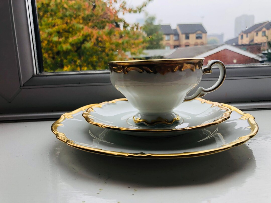 Weimar Kobalt Katharina Cup & Saucer and Side Plate GDR - Etsy
