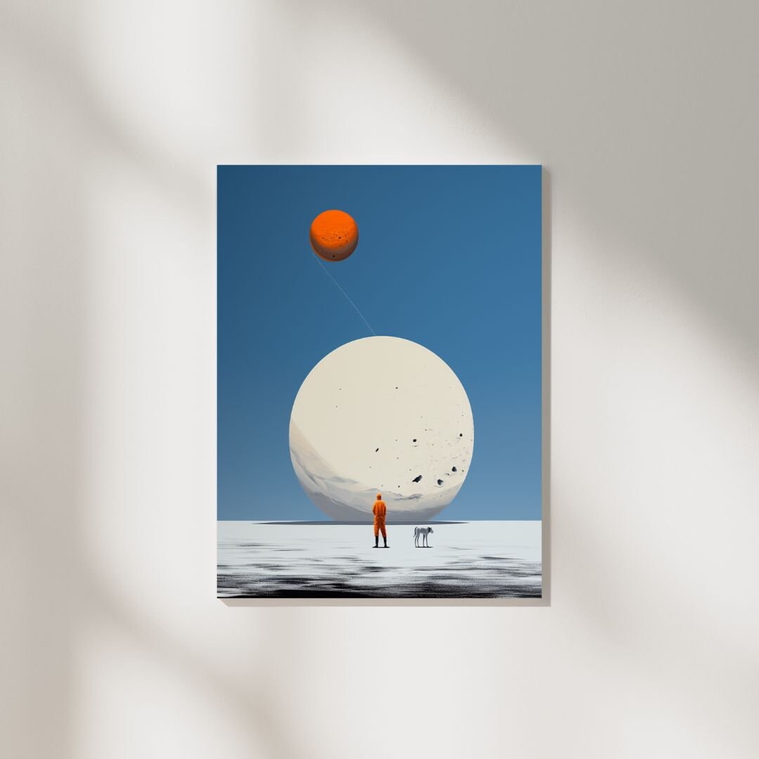 Surrealistic Poster With a Dog | a DIY Print Poster| Dog in Space ...