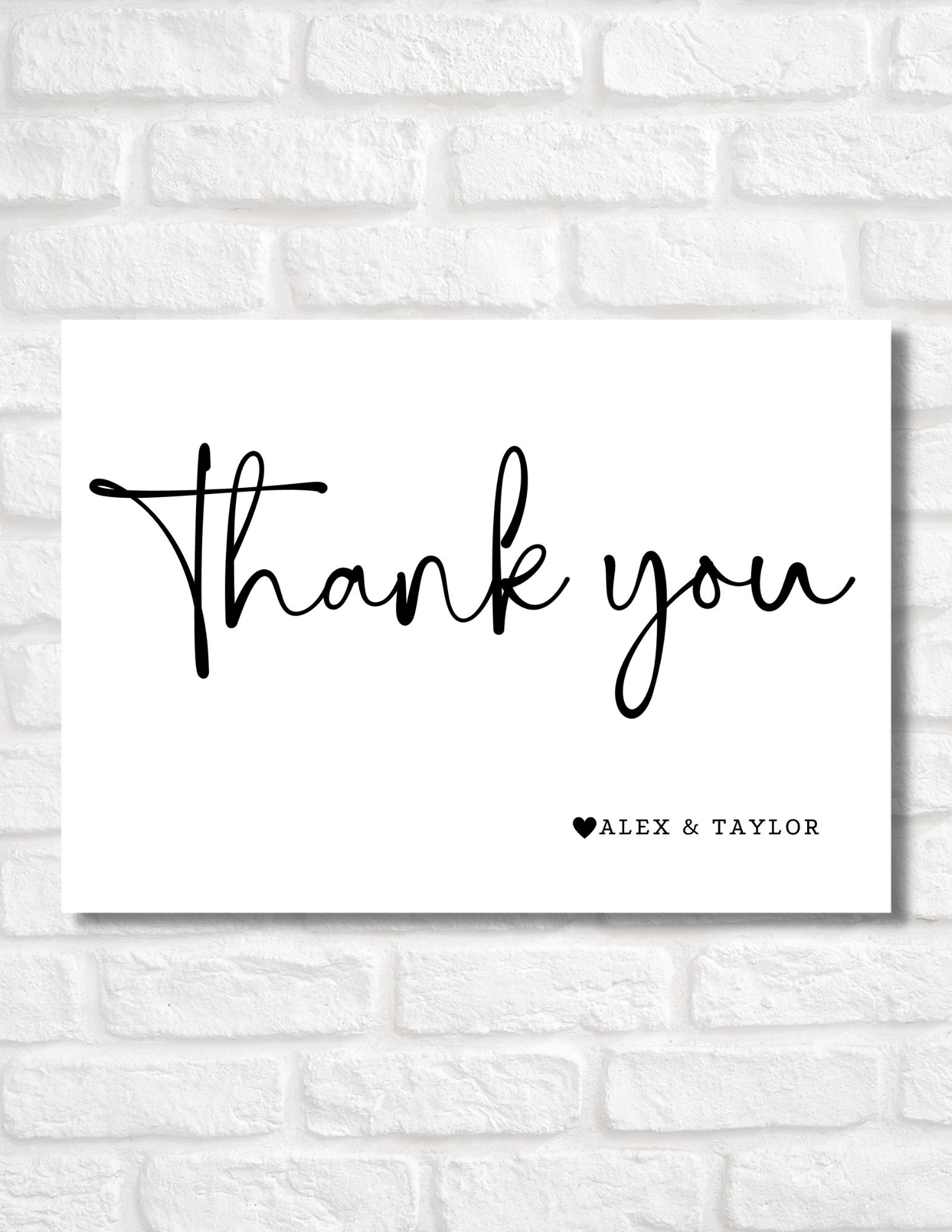 Electronic Thank You Card Template Digital Download Thank You Note ...