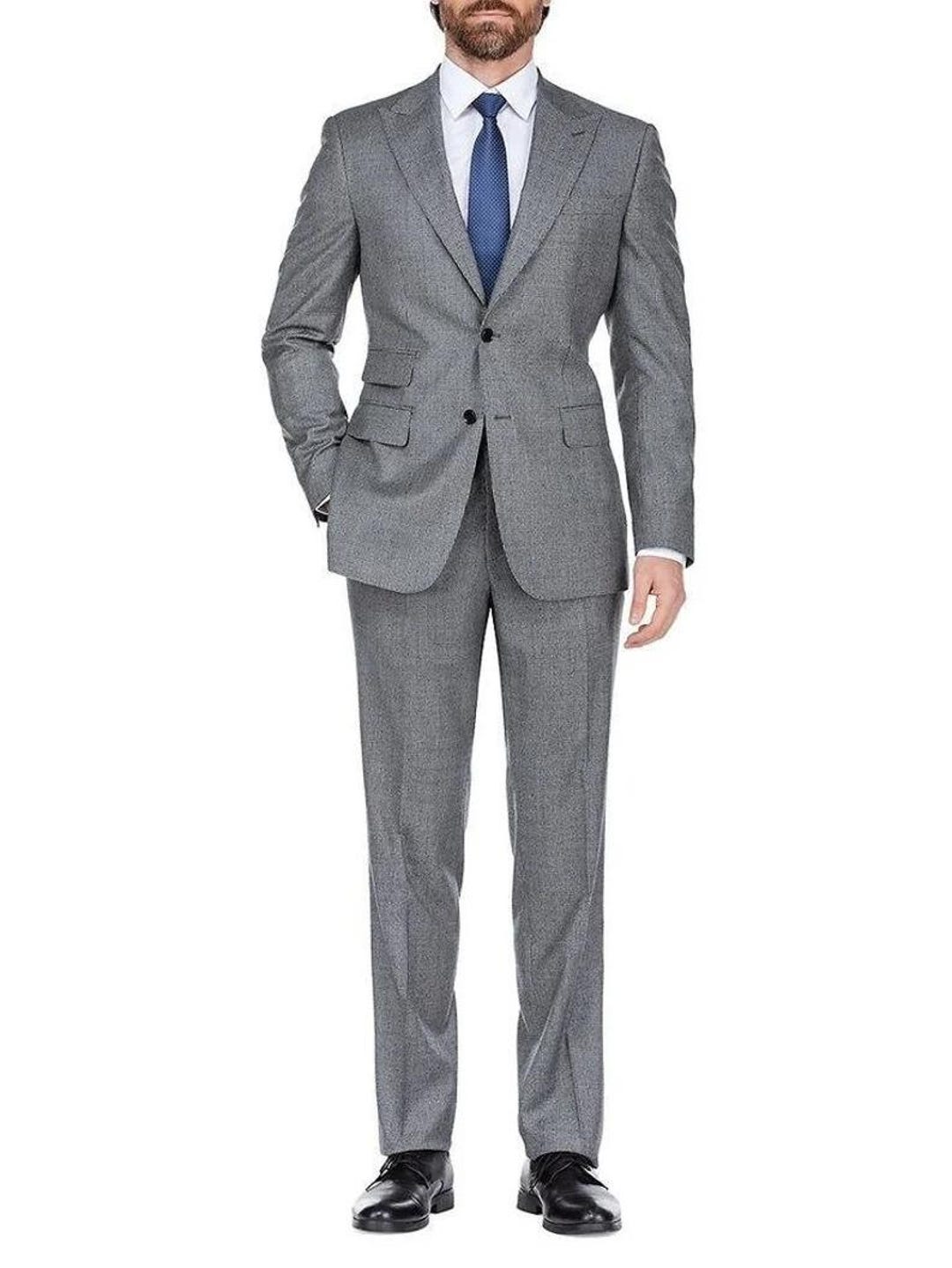 INNER BELL Custom Suit Classy Slim Fit Two Piece Grey Mens Suit for ...