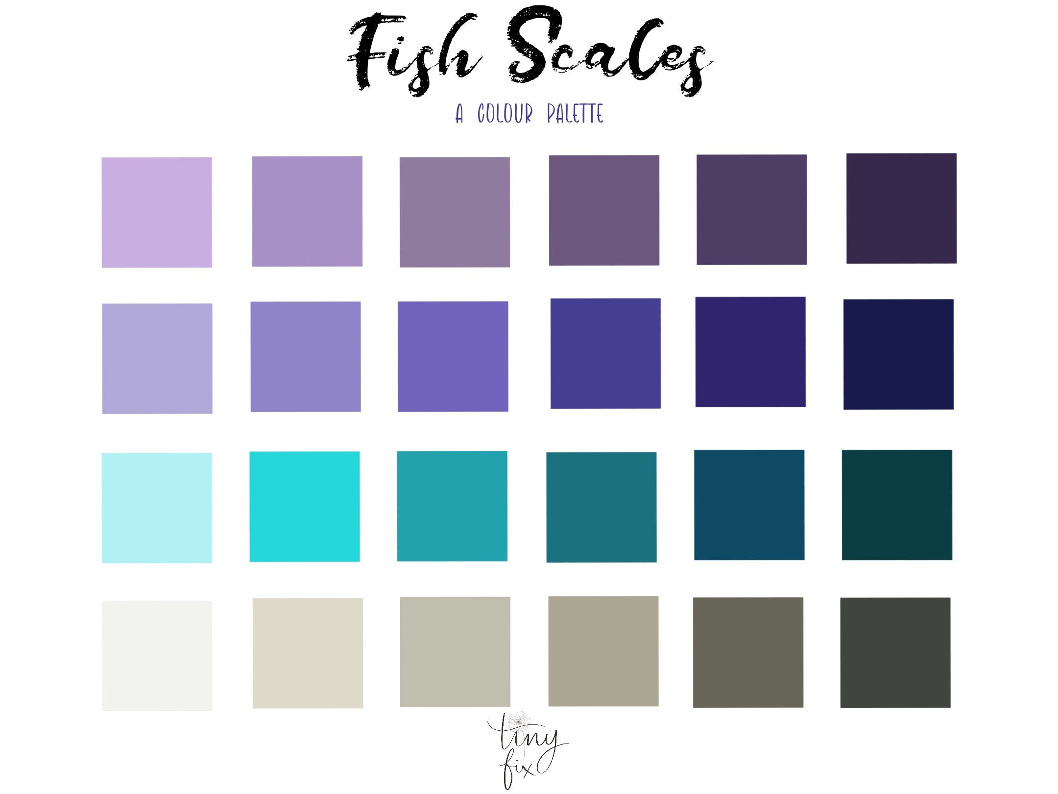 Procreate Colour Palette Fish Scales - Etsy