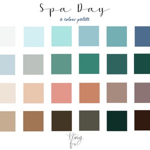 Procreate Colour Palette Spa Day - Etsy