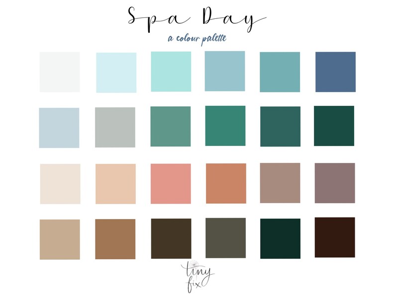Procreate Colour Palette Spa Day Etsy