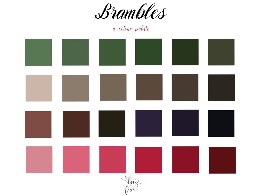 Procreate Colour Palette Brambles - Etsy