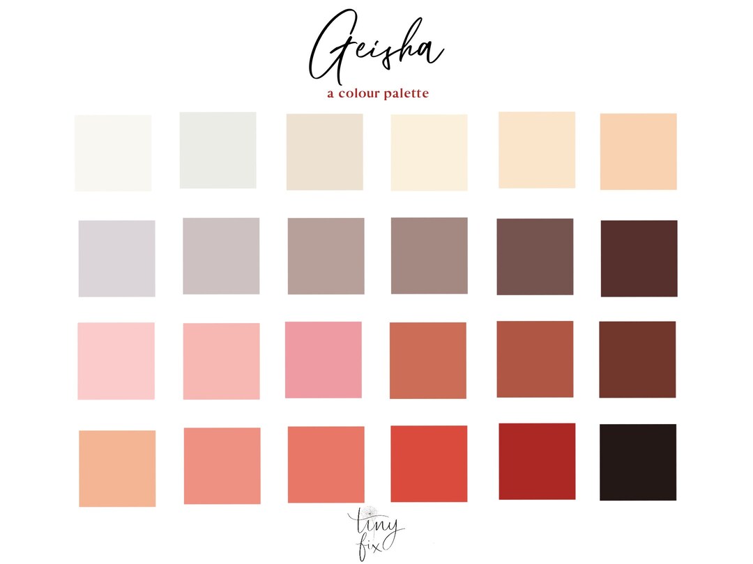 Procreate Colour Palette Geisha - Etsy