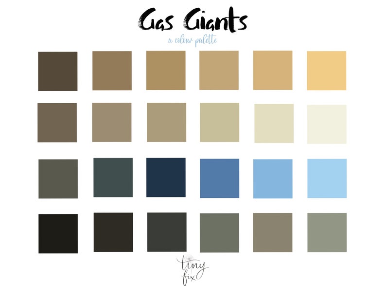 Procreate Colour Palette Gas Giants - Etsy