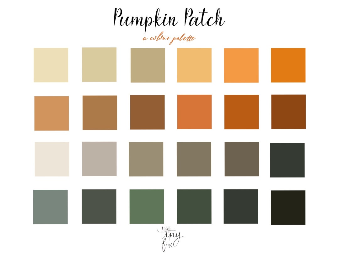 Procreate Colour Palette Pumpkin Patch - Etsy