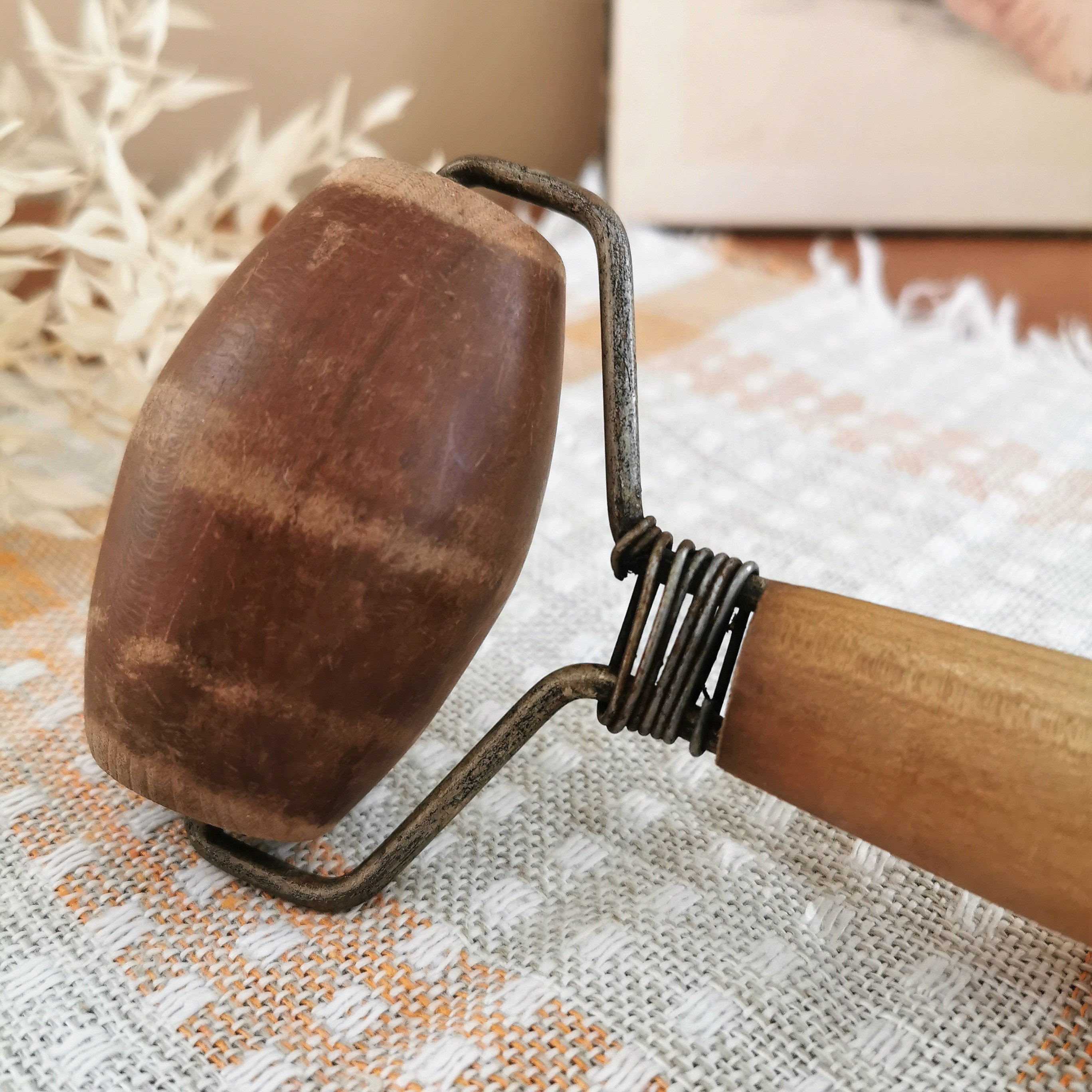 Antique Wooden Rolling Pin, Massage Rolling Tool, Unique Decorative ...