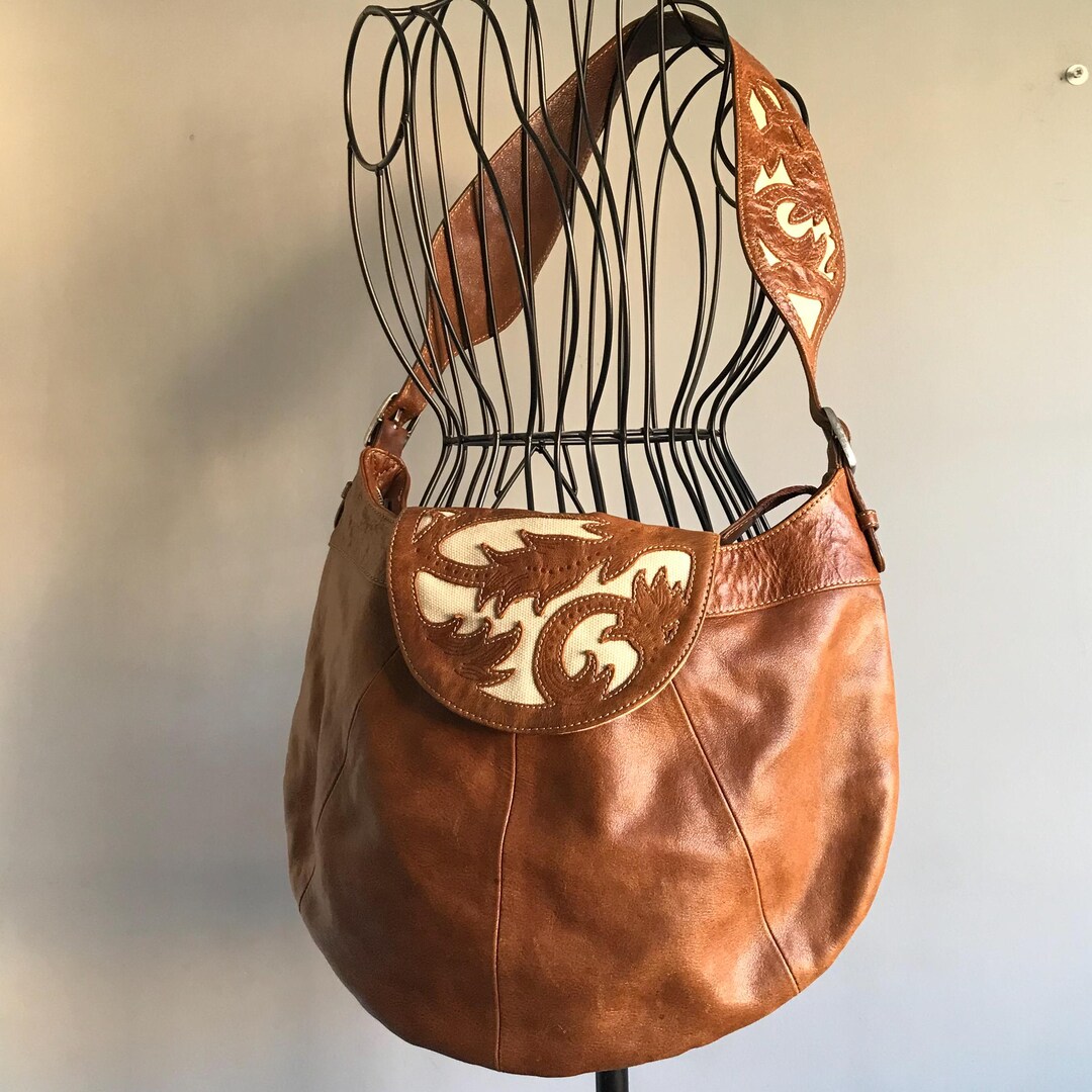Real Leather Shoulder Bag - Elegant Vintage Cross Body Handbag in Brown ...