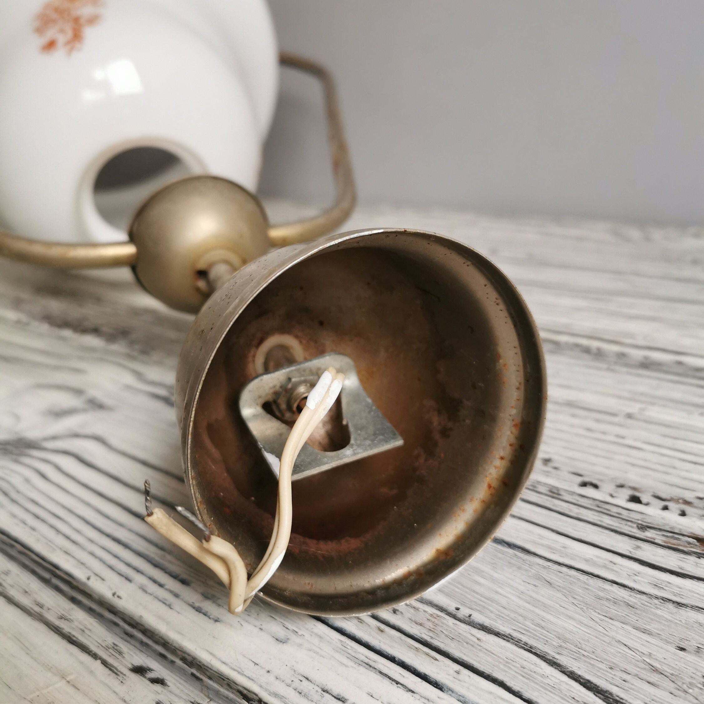 1980's Vtg Soviet Ceiling Milk Glass Lamp - Etsy