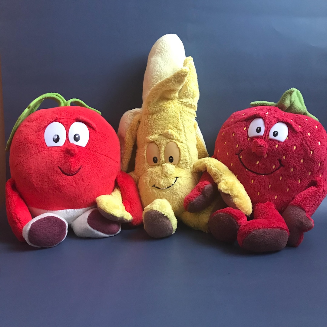 3 X Goodness Gang Fruit Vegetable Plush Toys, Adorable Un Cute ...