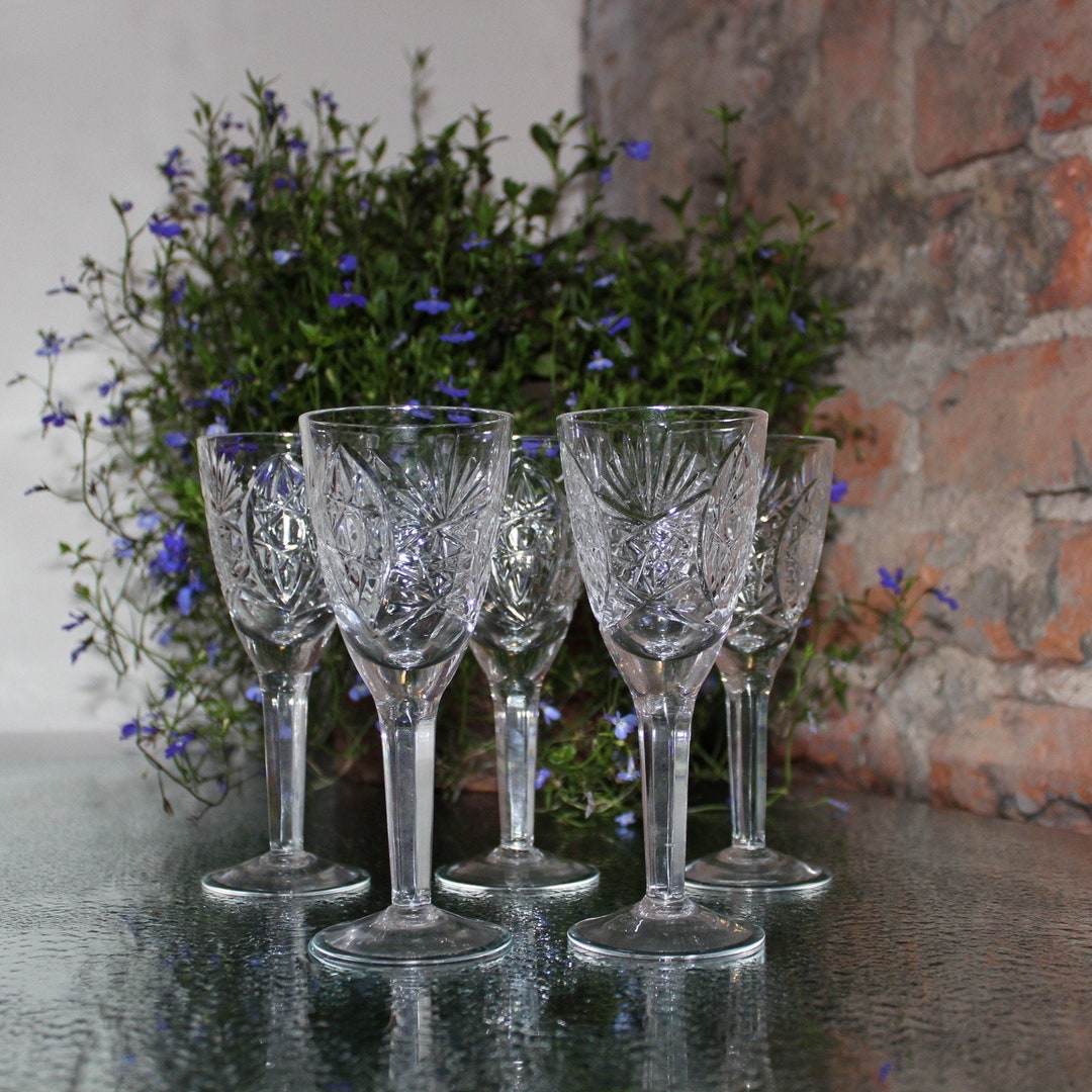 Soviet Era Crystal Glasses 100 Ml Unique Vintage Barware - Etsy