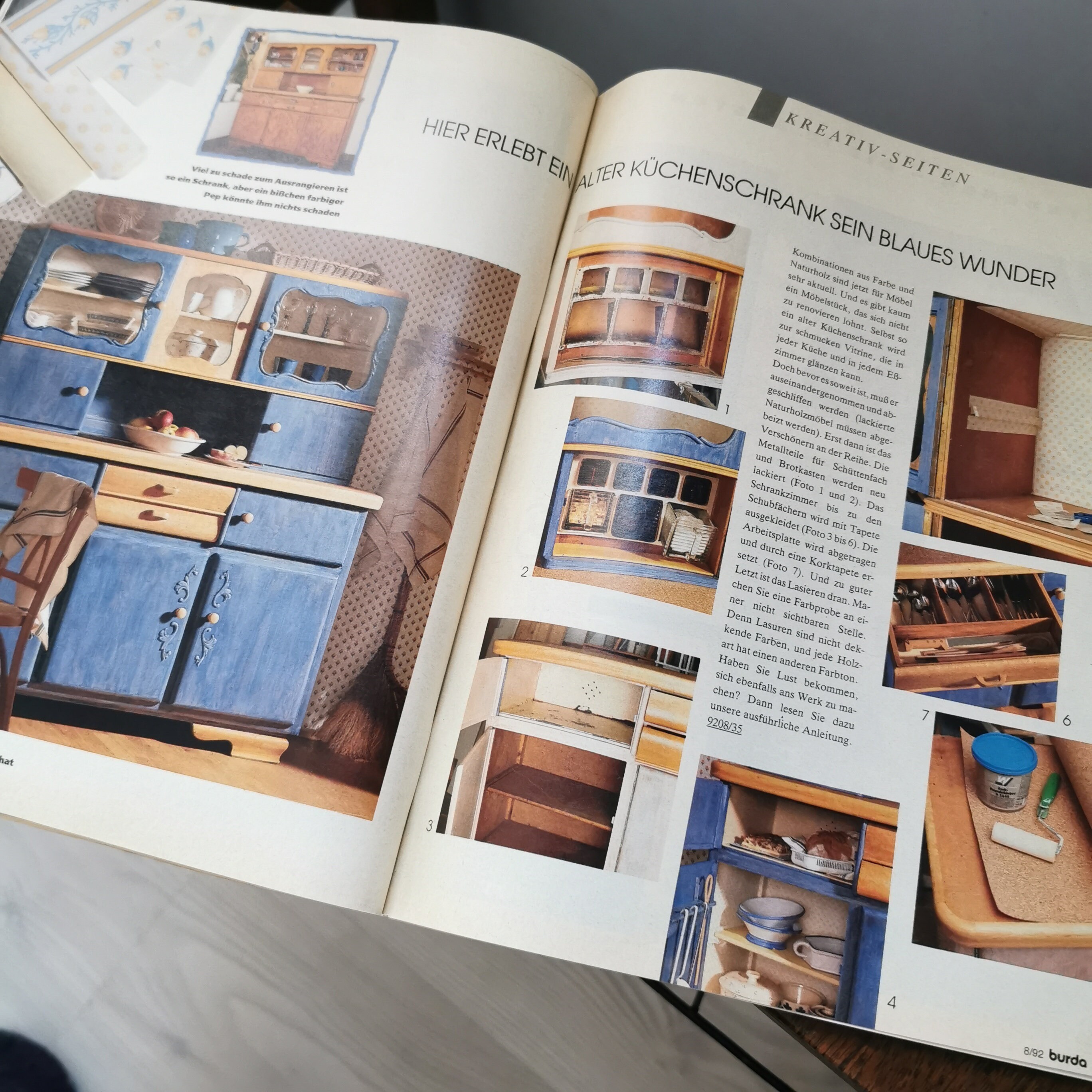 8/92 Rare Old Magazine Burda Moden in German Vintage Fashion Sewing Patterns Retro European ...