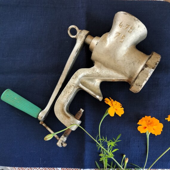 Soviet Mechanical Meat Grinder Retro Cast Iron Kitchen Appliance From USSR 1970s Rustic Decor Etsy UK