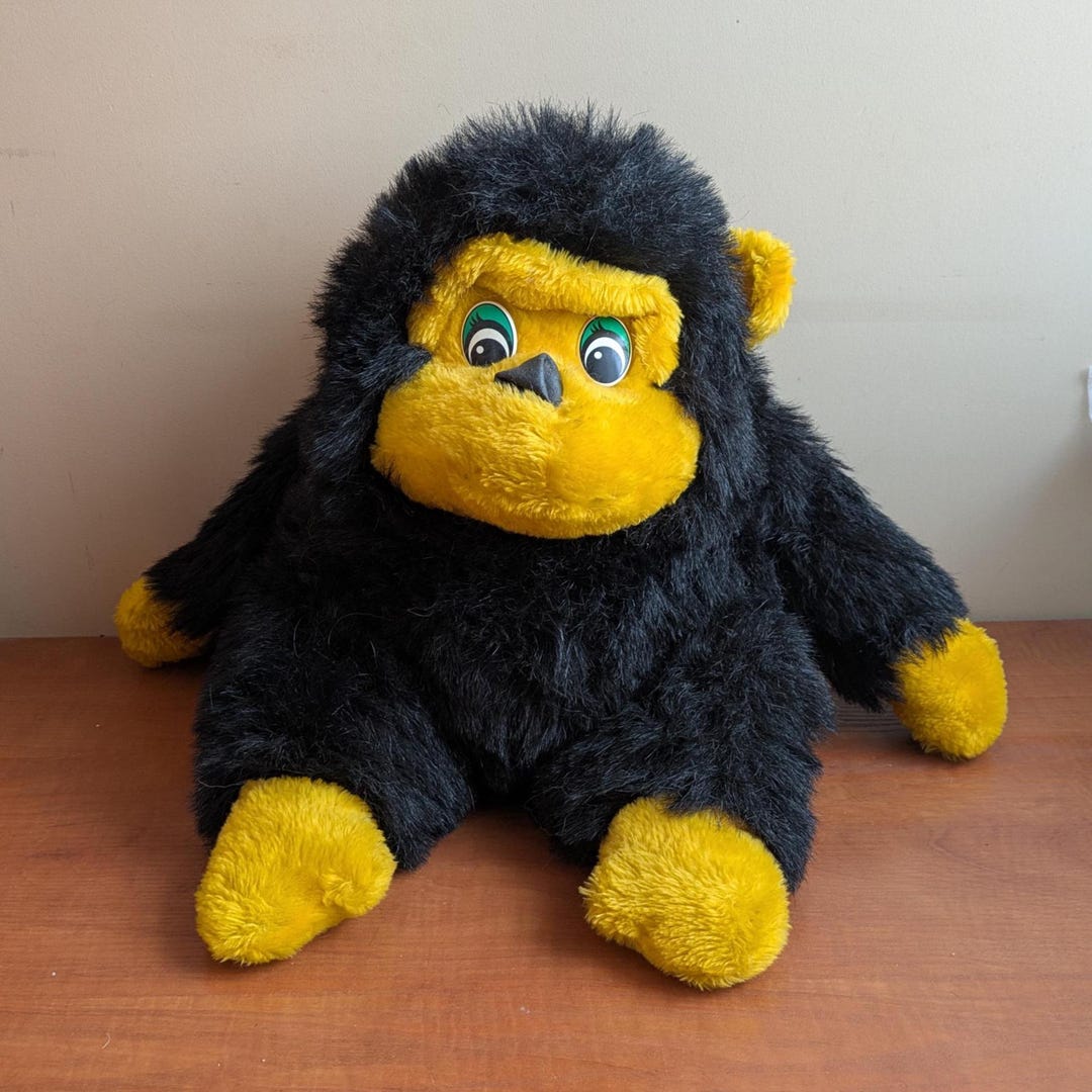 Vintage Stuffed Monkey Toy 40 Cm - Etsy