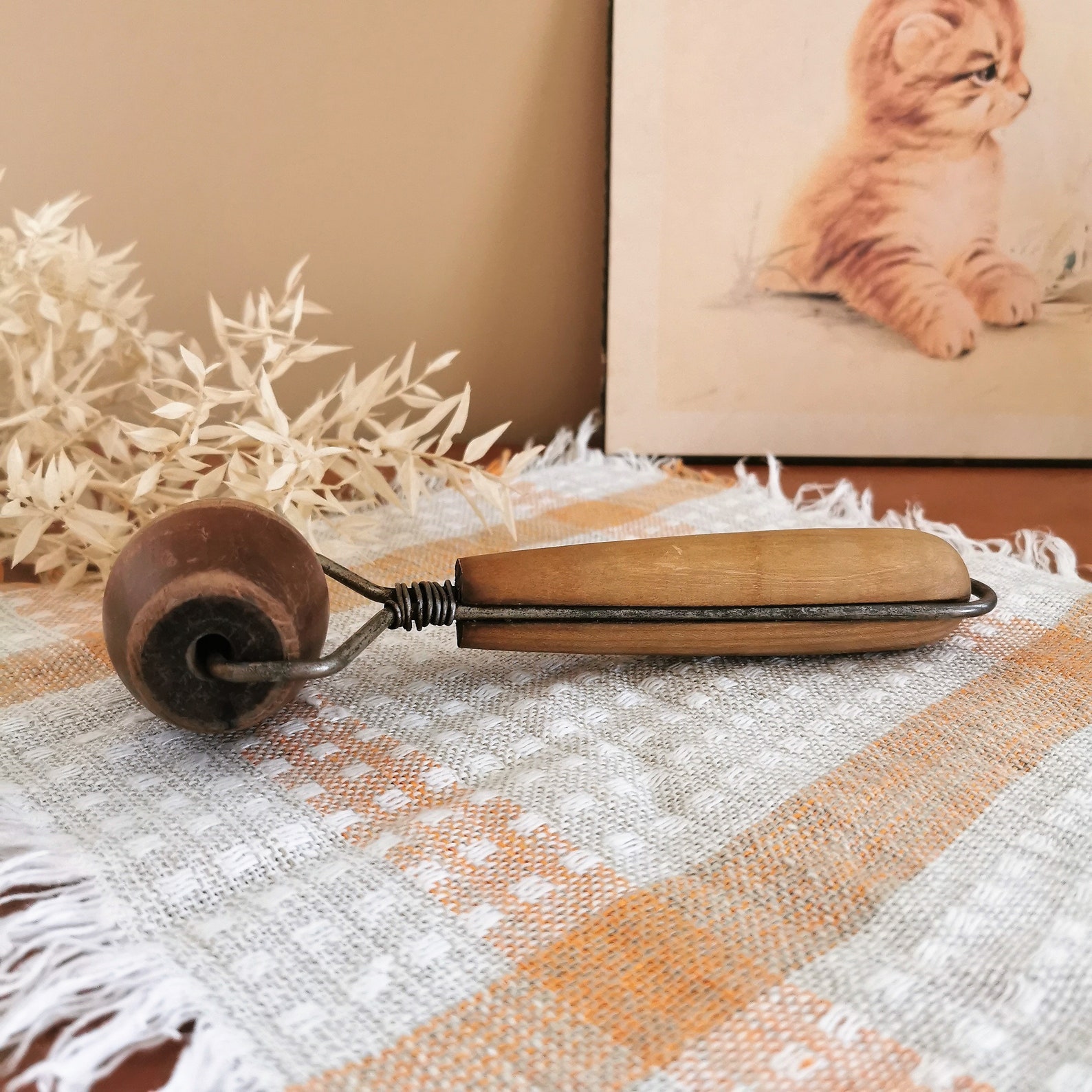 Antique Wooden Rolling Pin, Massage Rolling Tool, Unique Decorative ...