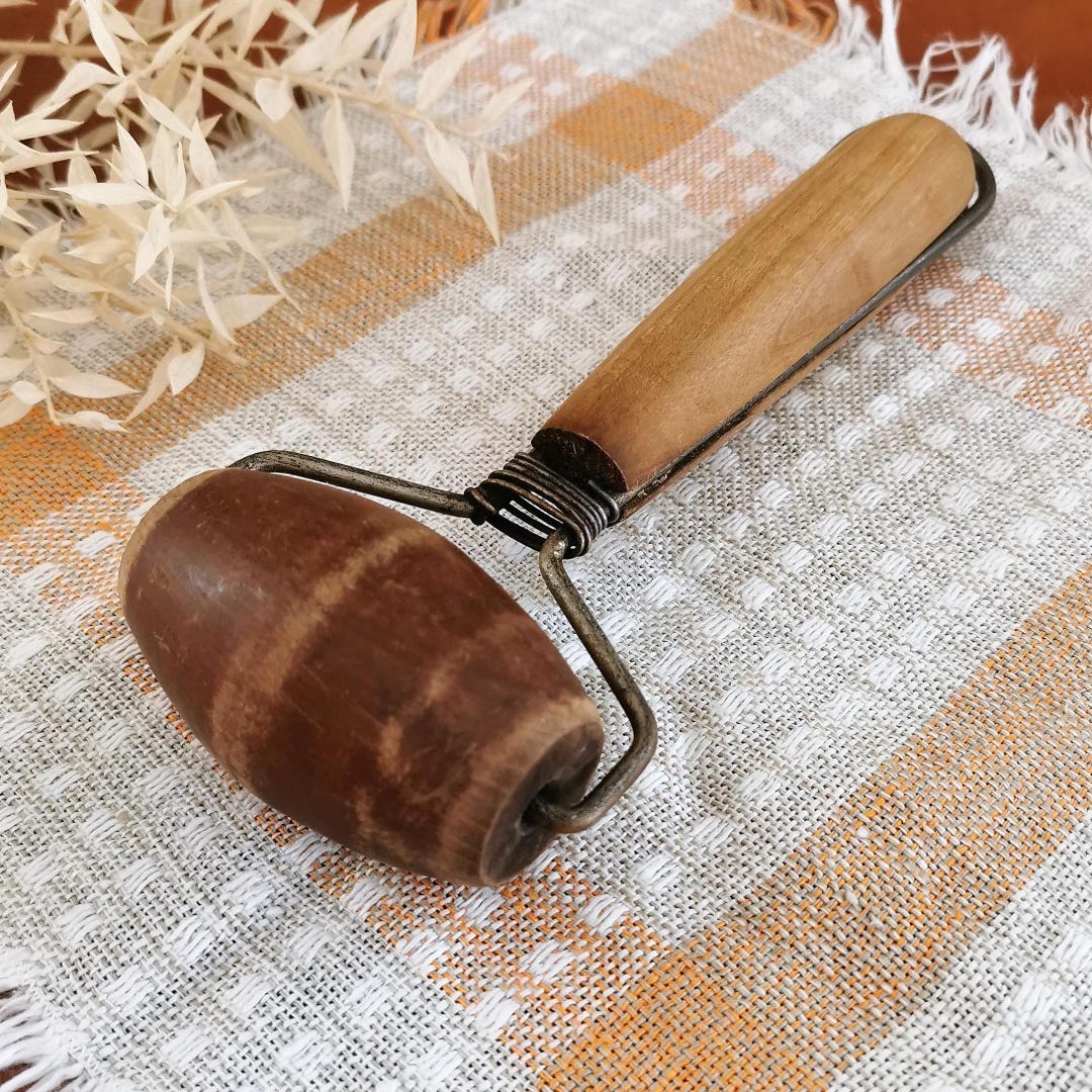 Antique Wooden Rolling Pin, Massage Rolling Tool, Unique Decorative ...