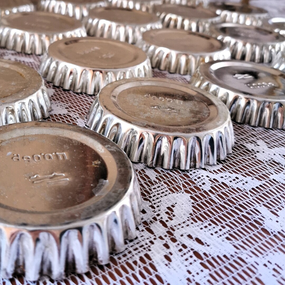 20 X Vintage Baking Tins / Сupcake Tins Set / Soviet Pastry Tins Mold ...