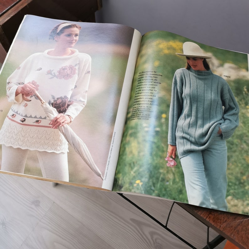 8/92 Rare Old Magazine Burda Moden in German Vintage Fashion Sewing Patterns Retro European ...