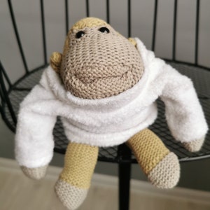 PG Tips Knitted Monkey in White Dressing Gown,chimp Promotional Toy ...