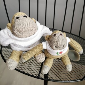 PG Tips Knitted Monkey in White Dressing Gown,chimp Promotional Toy ...