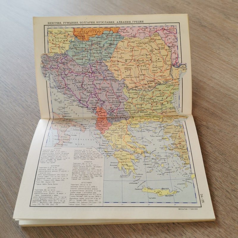 Vintage Atlas Pages - Etsy