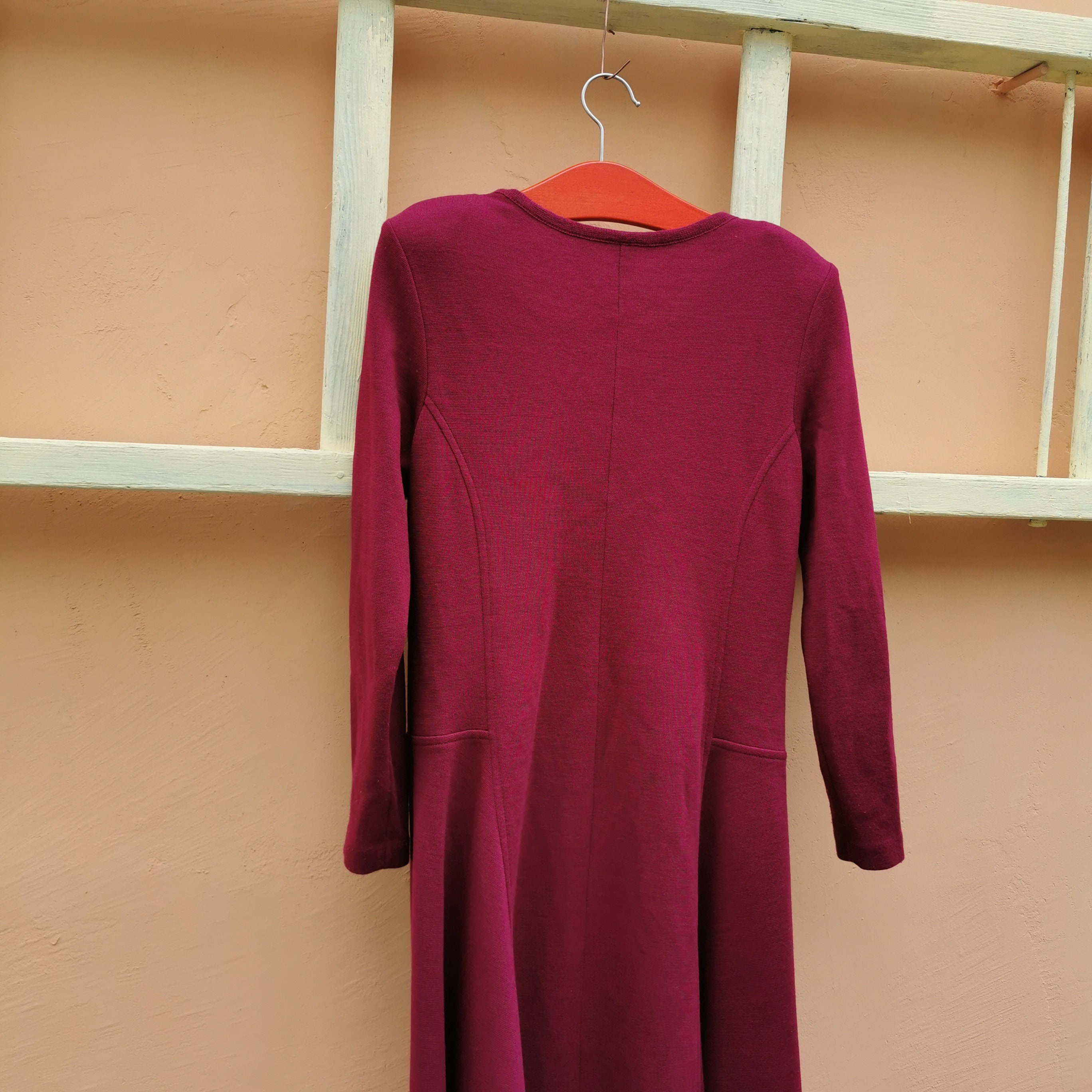 1980's Wool Tricot Dress for Women, Latvian Tricot, Soviet Vintage ...