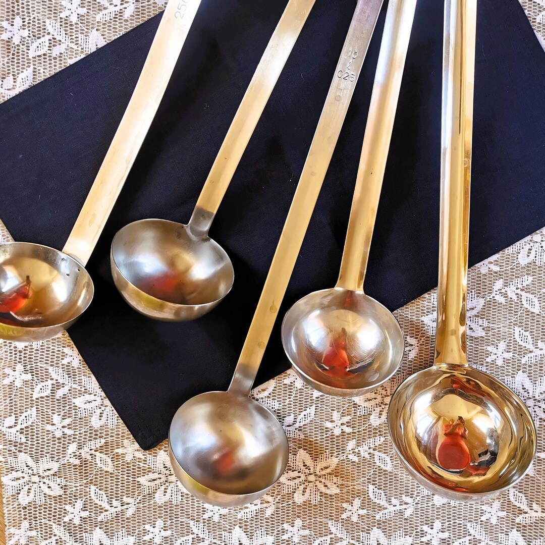 2 X Large Metal Soup Ladle 250 Ml and 500 Ml, Vintage Kitchen Gadgets ...