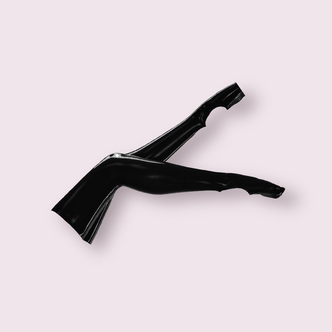 Black Latex Stirrup Stockings // Toeless Tights // Rubber Open Toe ...