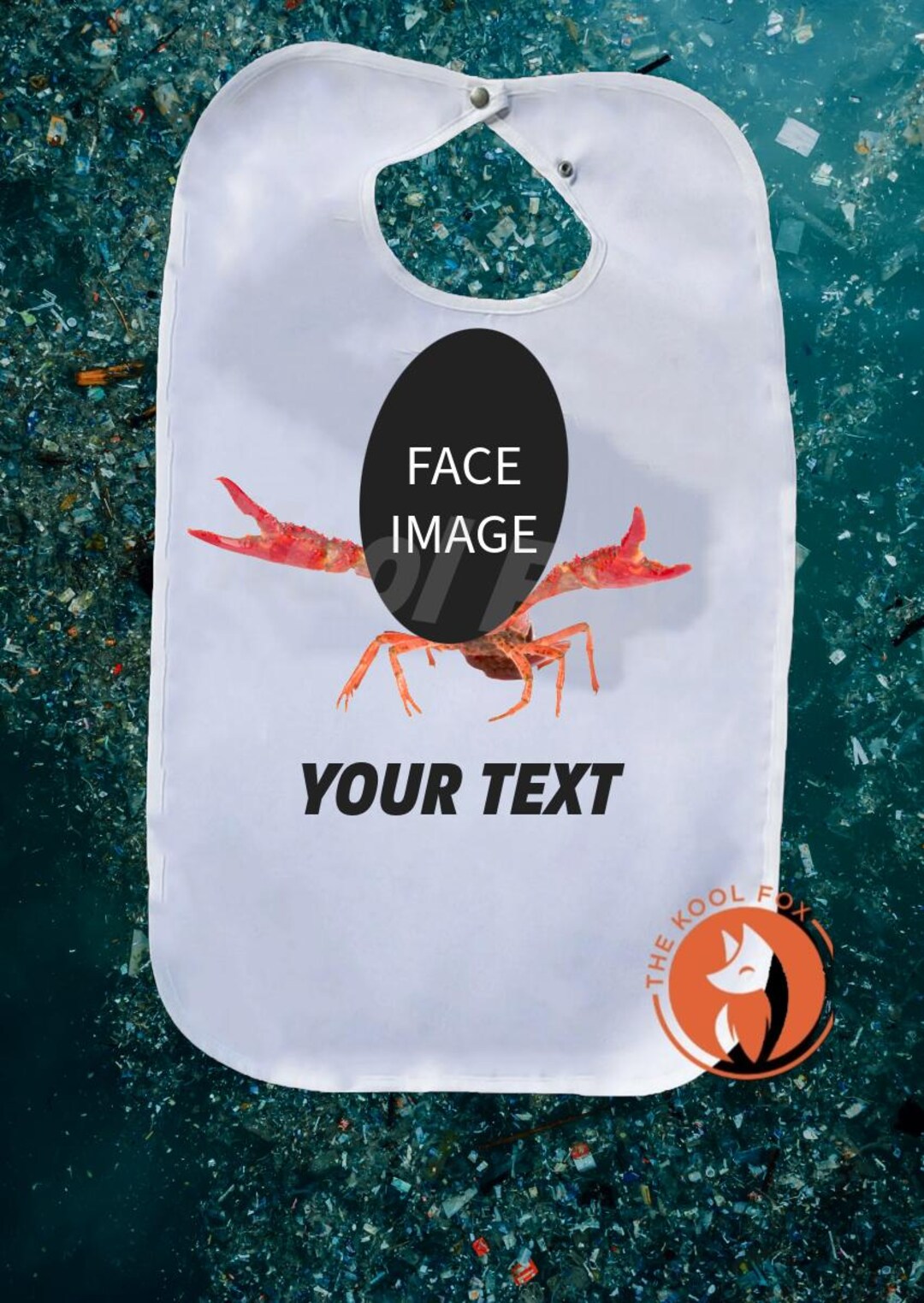 Adult Bib Crawfish Boil Party Customize With Face and Wording - Etsy