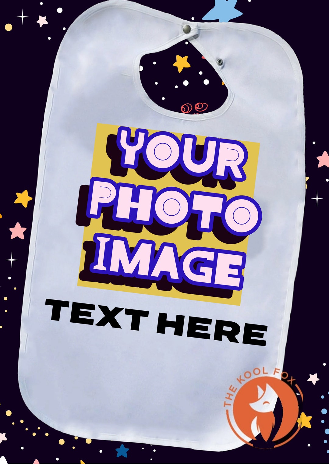 Personalized Teenager Bib With Your Photo and Text - Washable and ...