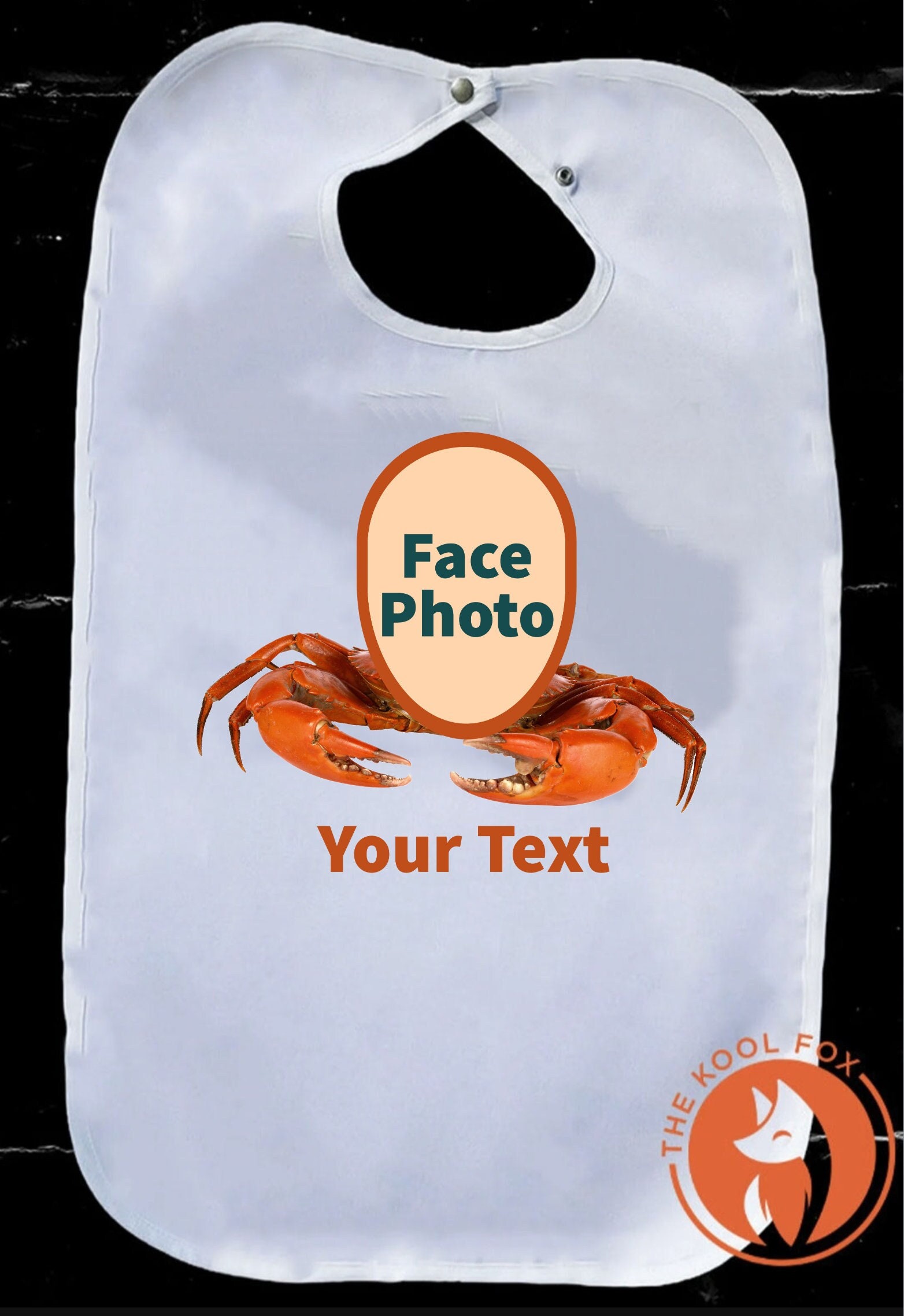 Crab Adult Bib, Adult Bib, Adult Clothing Protector, Customized Bib for ...