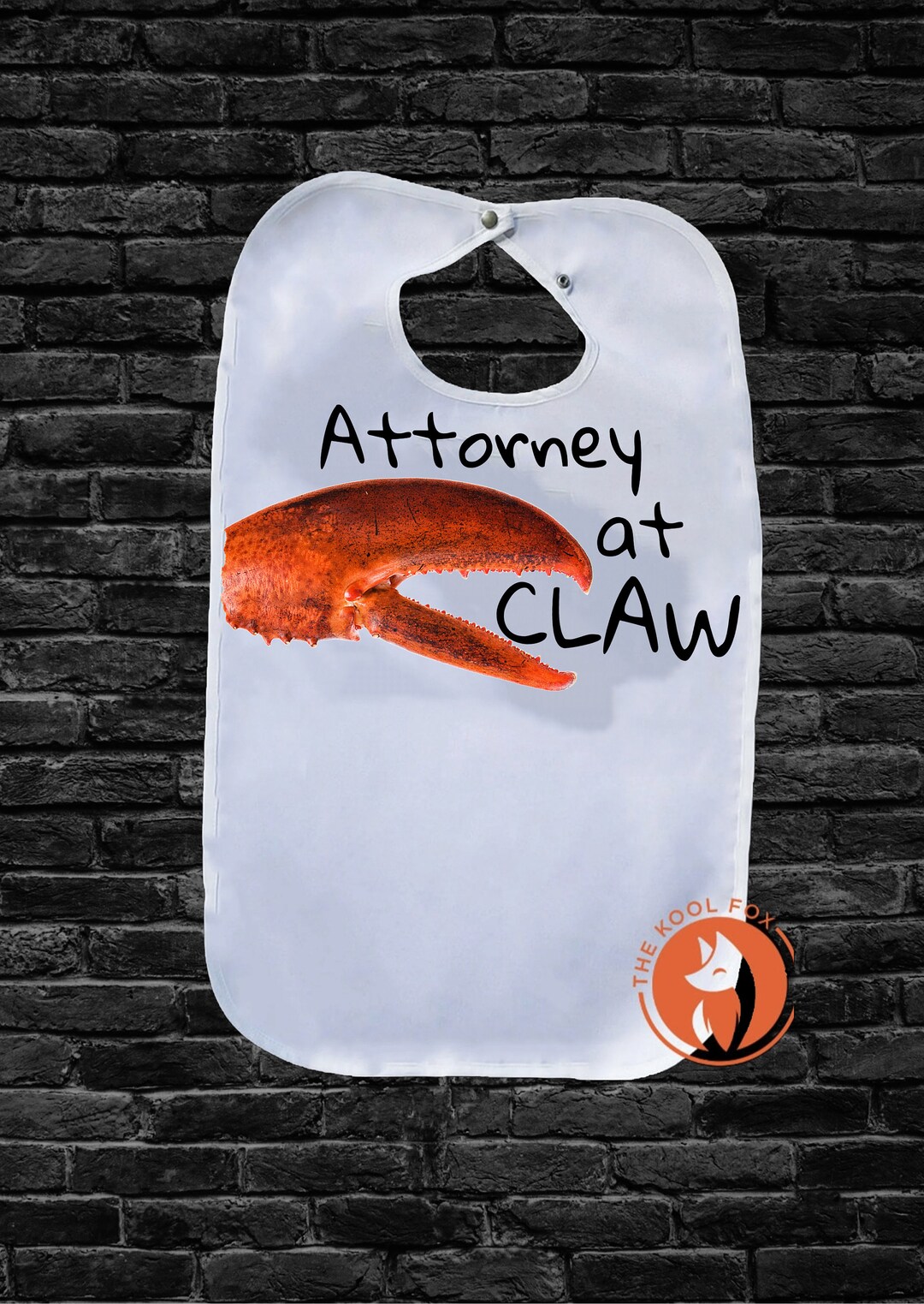 Attorney Crab Lobster Adult Bib, Lawyer Gift - Etsy