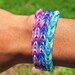 Sparkly Set of 3 Rainbow Loom Fishtail Bracelets Friendship Bracelets ...